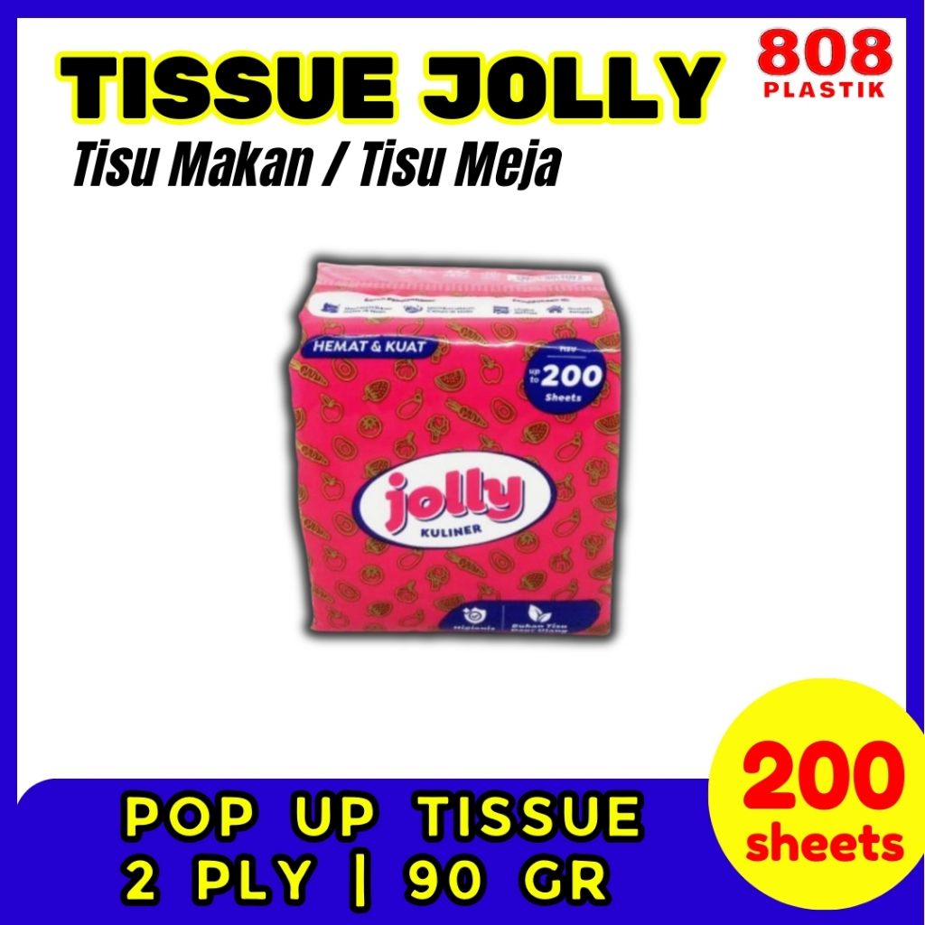 Jual Tissue Jolly Kecil Mini Pop Up 200 Sheet / Tisu Meja Makan 200s ...