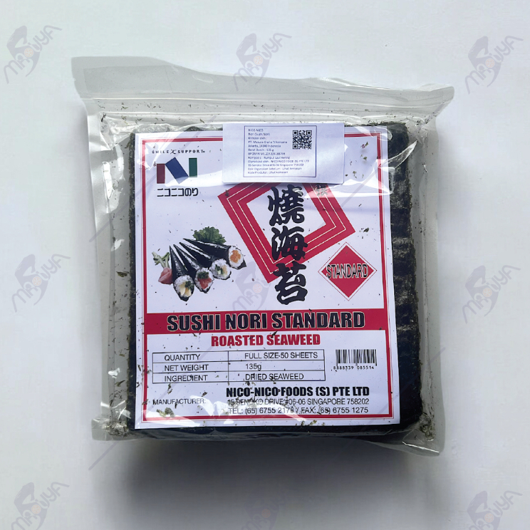 Jual Nico Sushi Nori Rumput Laut Singapore 50 Lembar | Shopee Indonesia