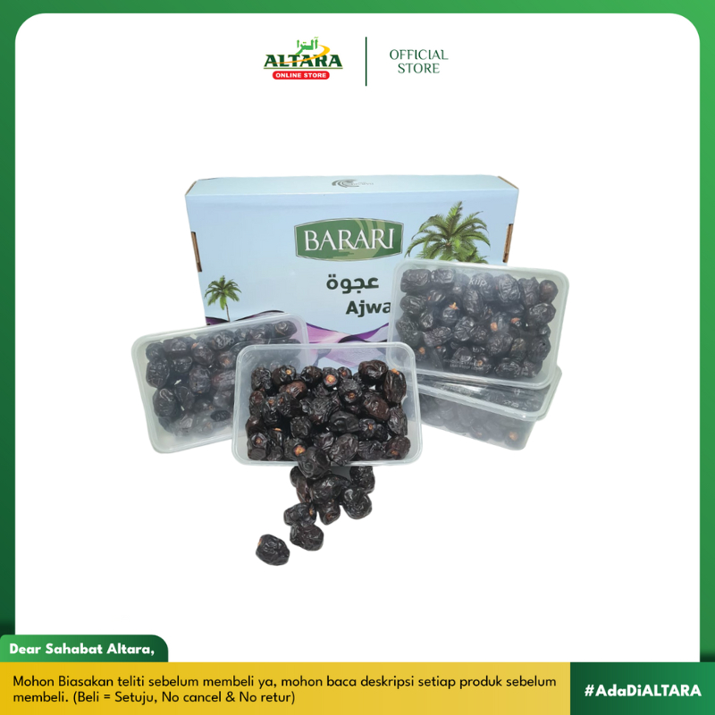 Jual Kurma Barari Ajwa Premium 500gr ( Kemasan Tupperware ) | Shopee ...
