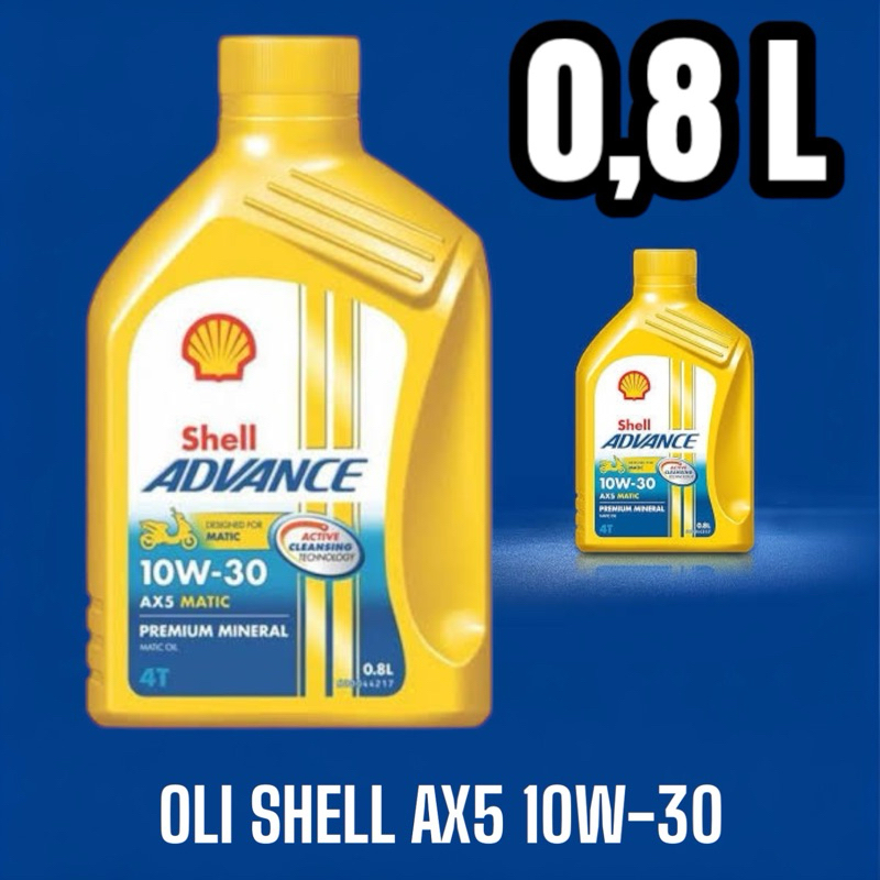 Jual OLI SHELL ADVANCE AX5 SCOOTER MATIC 10W-30 KUNING 0,8 LITER | Shopee Indonesia