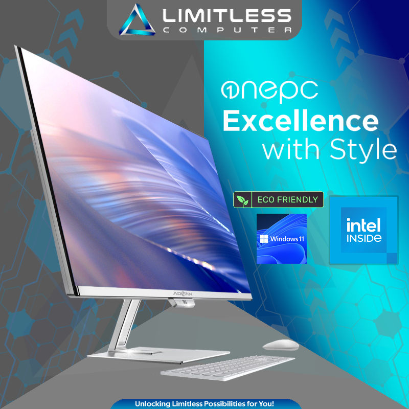 Jual Advan ONE PC Intel N100 4GB 128GB 24 Inch FHD 99% sRGB 5G 60W ...