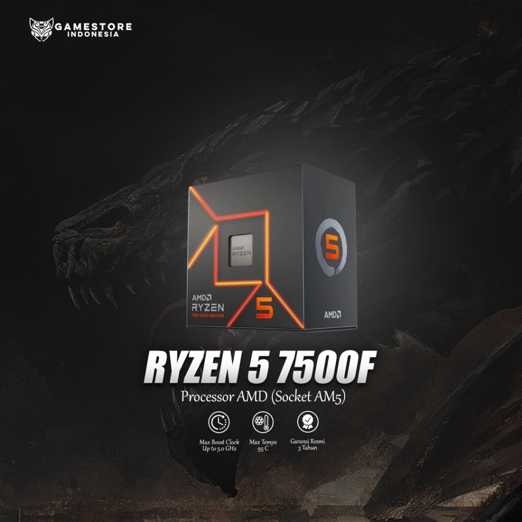 Jual AMD RYZEN 5 7500F BOX (Socket AM5) | Shopee Indonesia