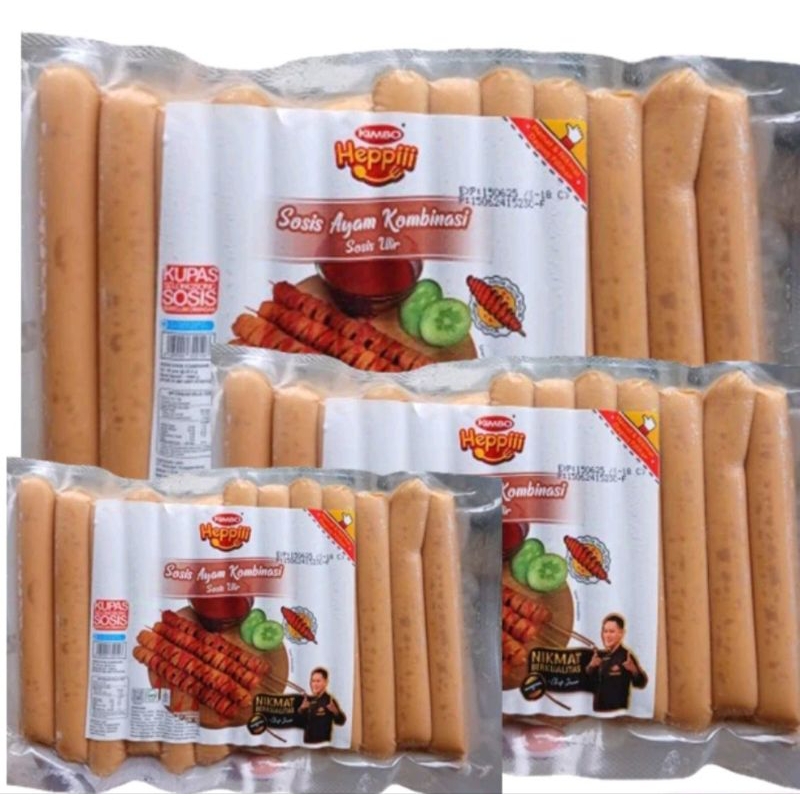 Jual Kimbo heppi sosis ayam ulir 1 kg isi 40 pcs | Shopee Indonesia