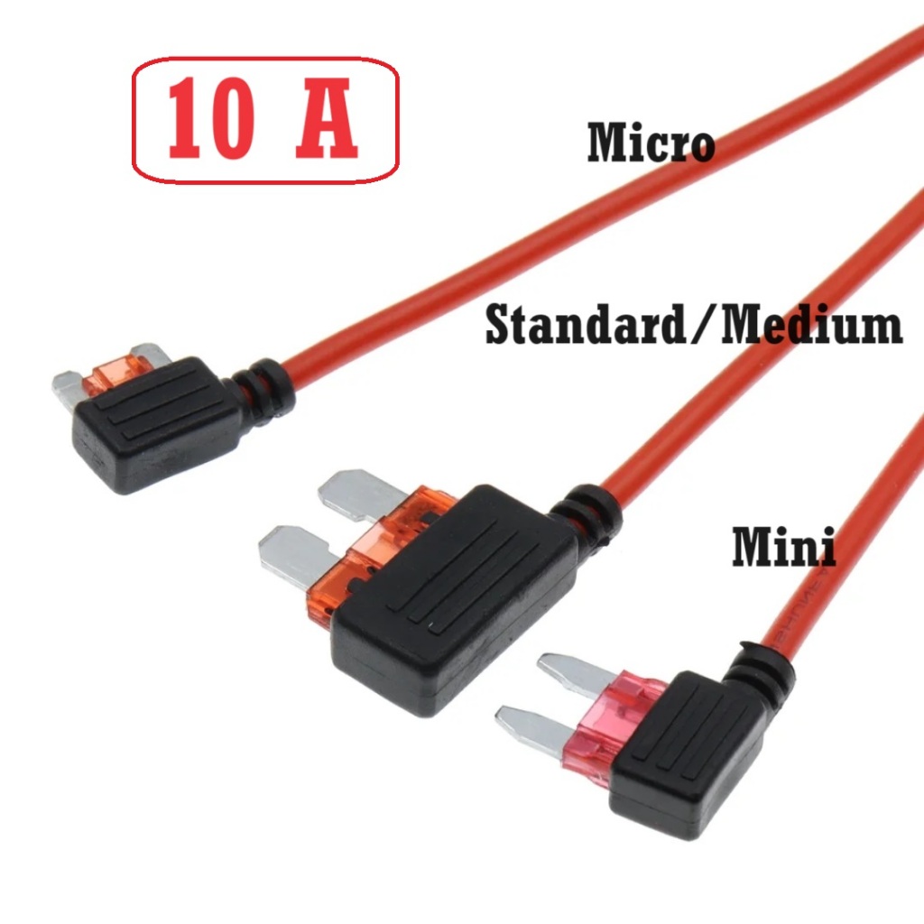 Jual Kabel Jumper Fuse Tap Adapter Standard Mini Micro Sekring 10 A ...