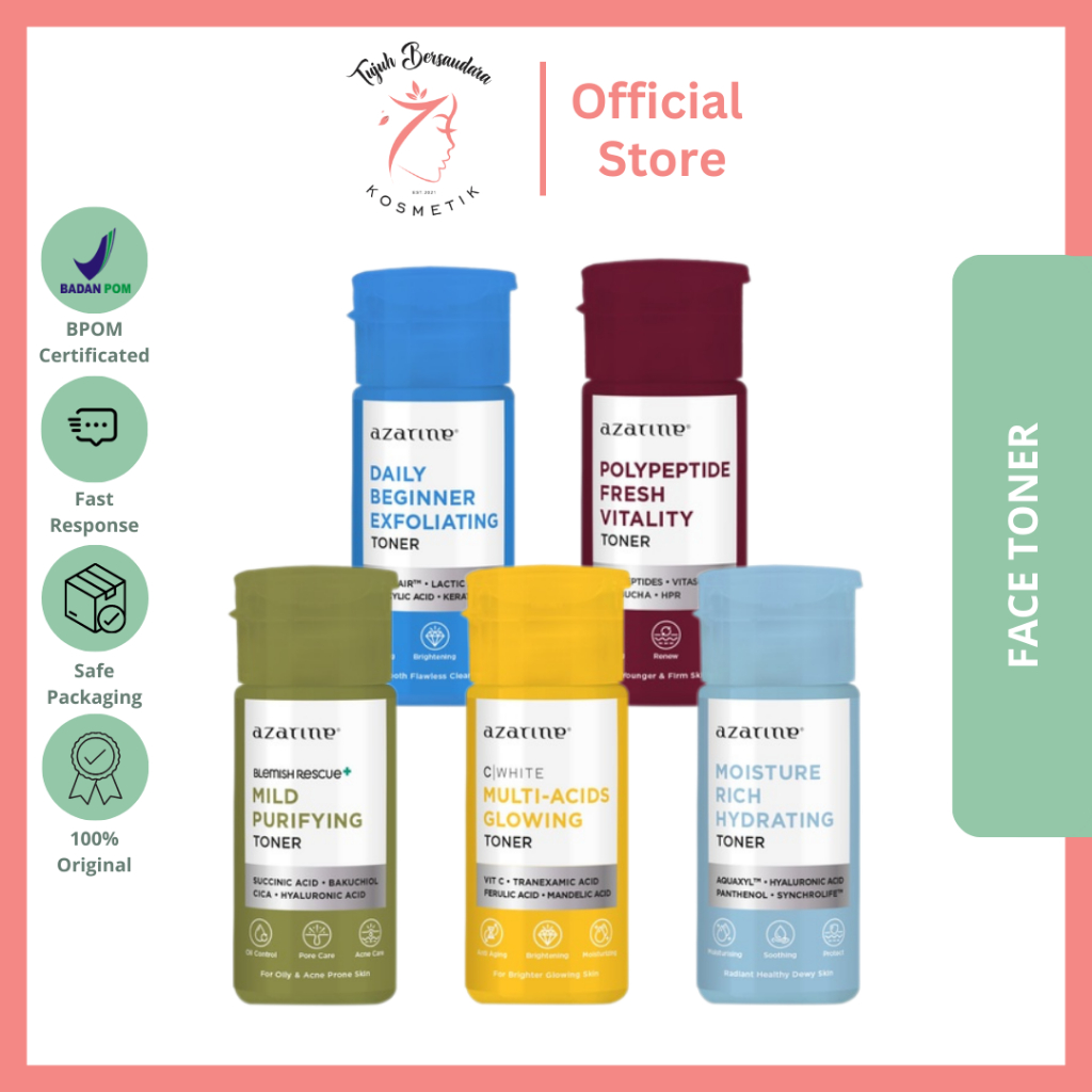 Jual Azarine Toner Series 90 ml | Multi Acids Glowing | Mild Purifying ...