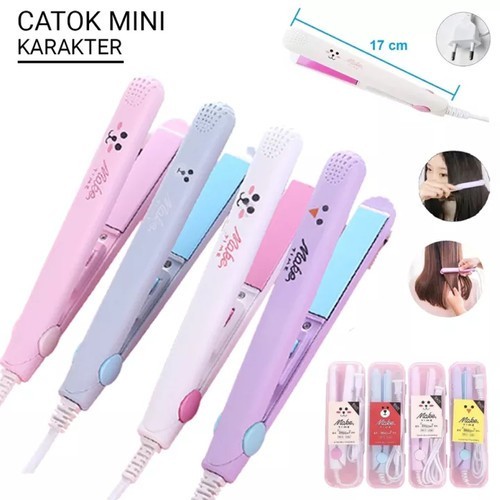 Jual Catok Mini Kimier Karakter 2in1 Catokan Pelurus Rambut Curly ...