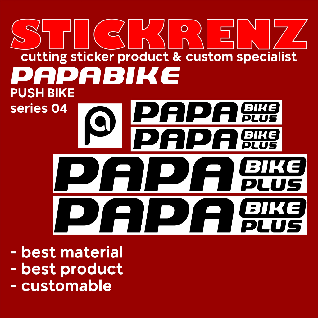 Jual Cutting Sticker Push Bike Papa Bike 04 Custom | Shopee Indonesia