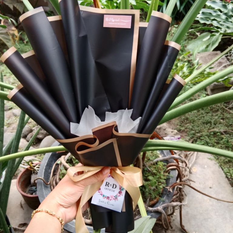 Jual Banyak Stock READY Buket Bunga Kosongan Black Series | Shopee ...