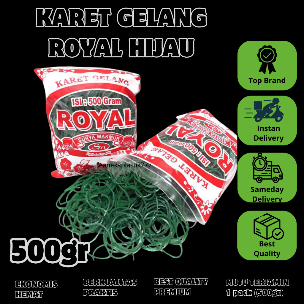 Jual Karet Royal Hijau 500gr - Karet Dapur Hijau - Karet Bungkus Nasi ...