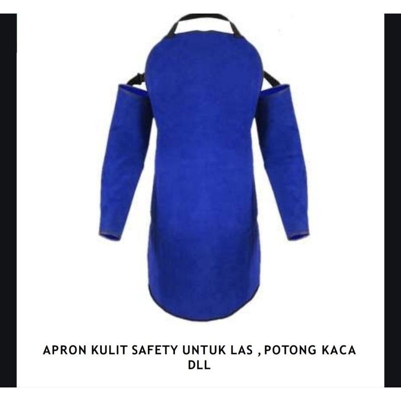Jual apron kulit safety untuk las / potong kaca murah tebal berkualitas ...