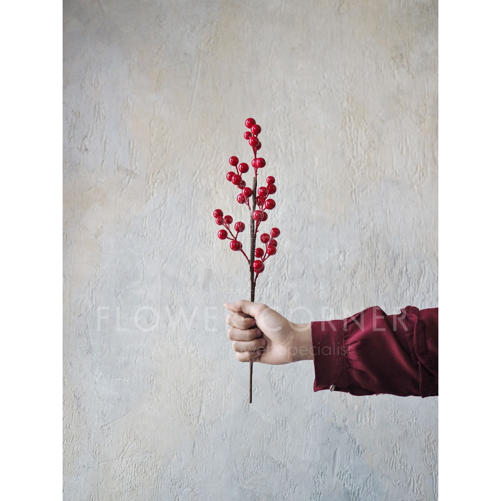 Jual Berry Artificial Ilex Tangkai Medium (B24137) | Shopee Indonesia