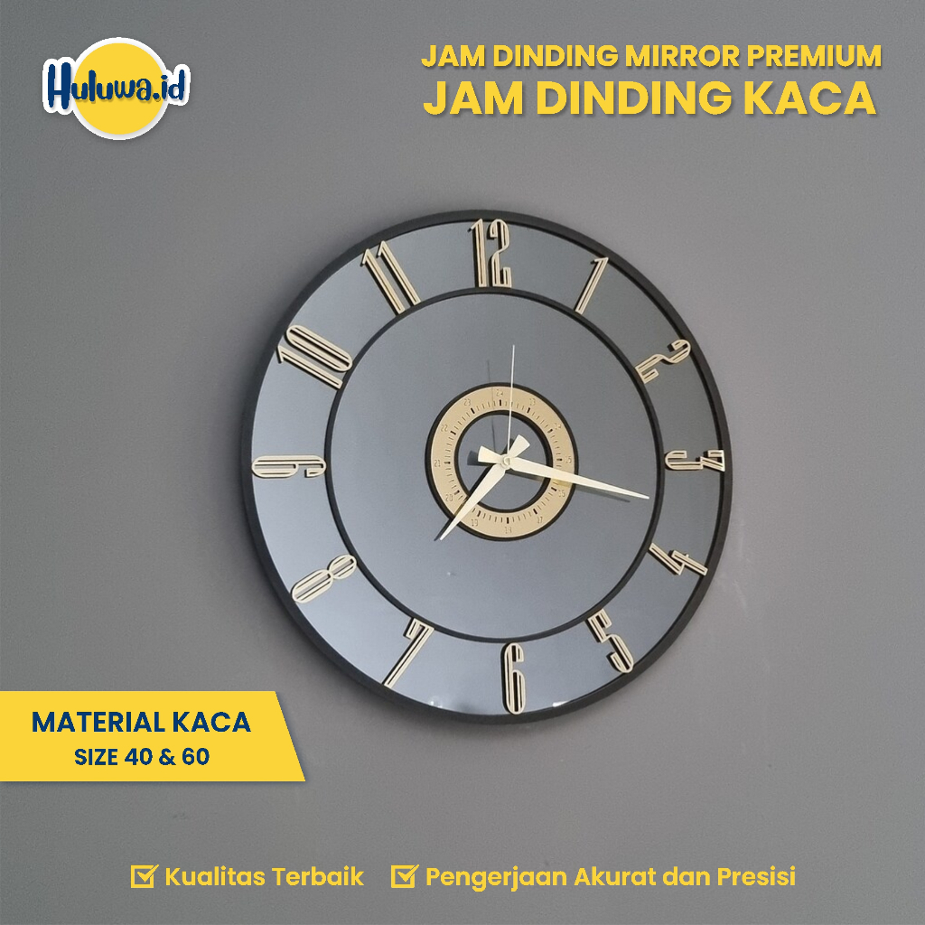 Jual Jam Dinding Mirror Premium/ Jam Dinding Kaca Cermin Aesthetic ...
