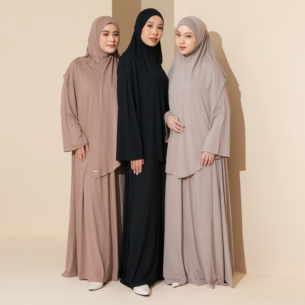 Jual Lozy Hijab - Saira Abaya Set (Abaya Gamis Set Khimar Haji dan Umrah Bahan Rayon) | Shopee ...