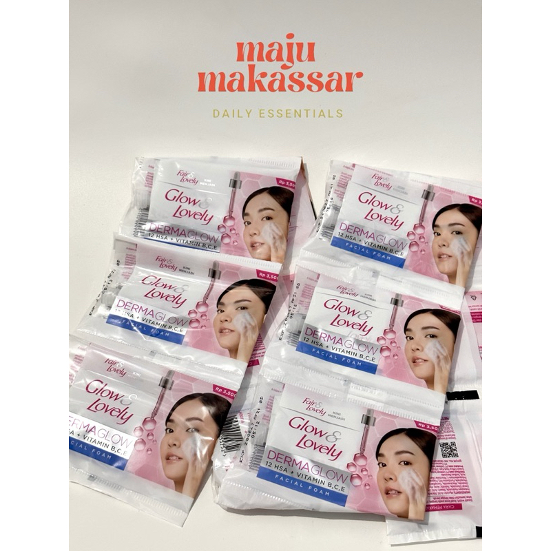 Jual Fair & lovely Facial Wash Brightening Sachet ( LSN / 12 Sachet ...