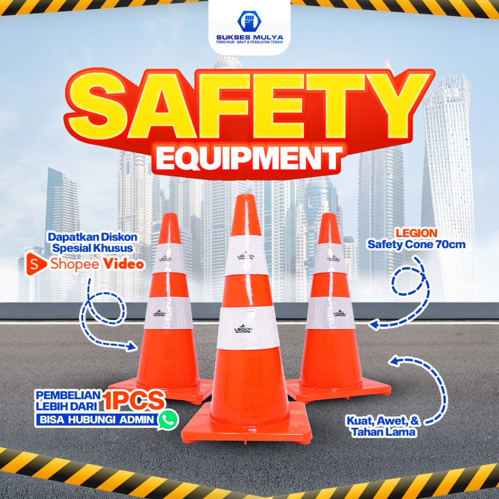 Jual Safety Traffic Cone / Kerucut Lalu Lintas Legion Bawah Kuning ...