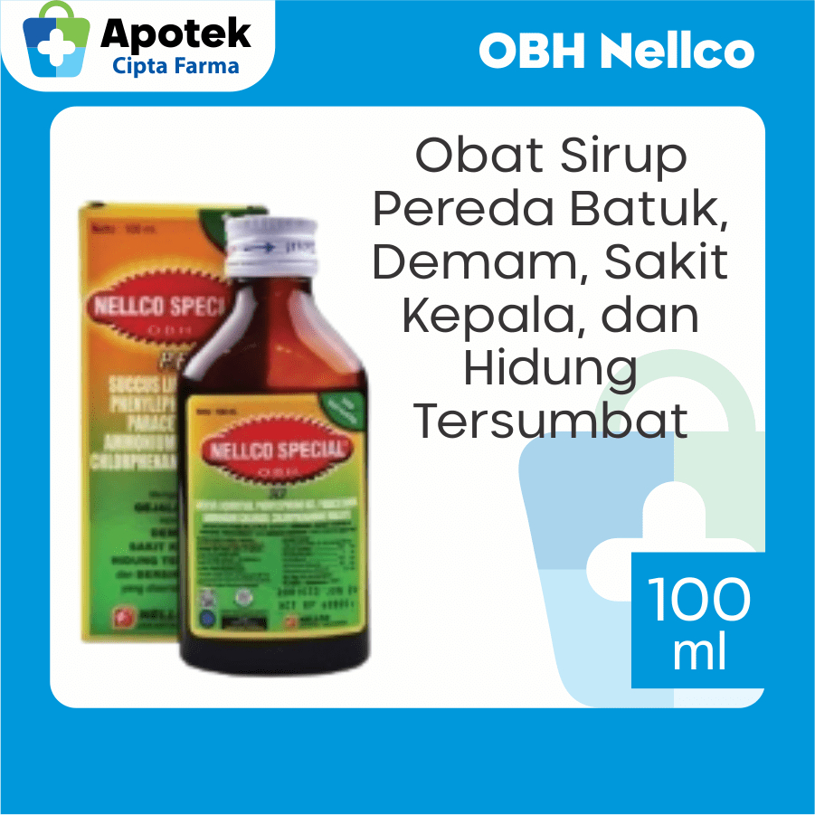 Jual OBH Nellco Nelco Spesial 100Ml Paracetamol Obat Batuk Sirup Obat ...