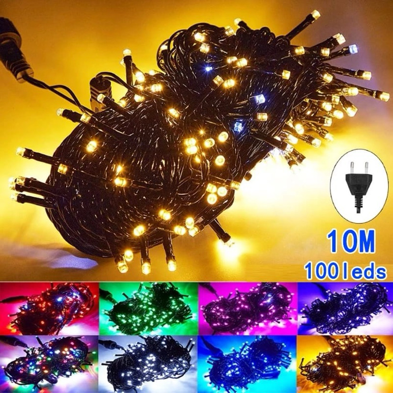 Jual Lampu LED 100 Kabel Hitam /Lampu TUMBLR /Lampu Hias/Lampu Natal ...