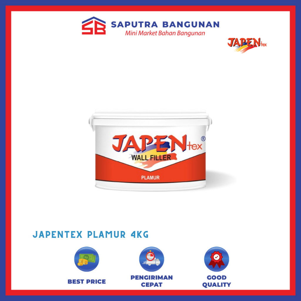 Jual JAPENTEX PLAMUR UKURAN 4 KG | Shopee Indonesia