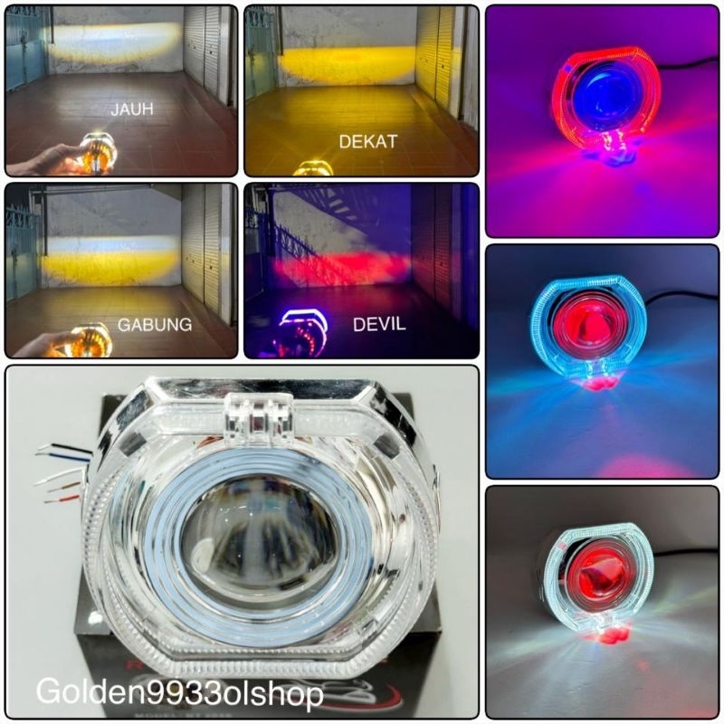 Jual lampu led projie biled cut off 3 inch cahaya laser D2 D3 jauh ...