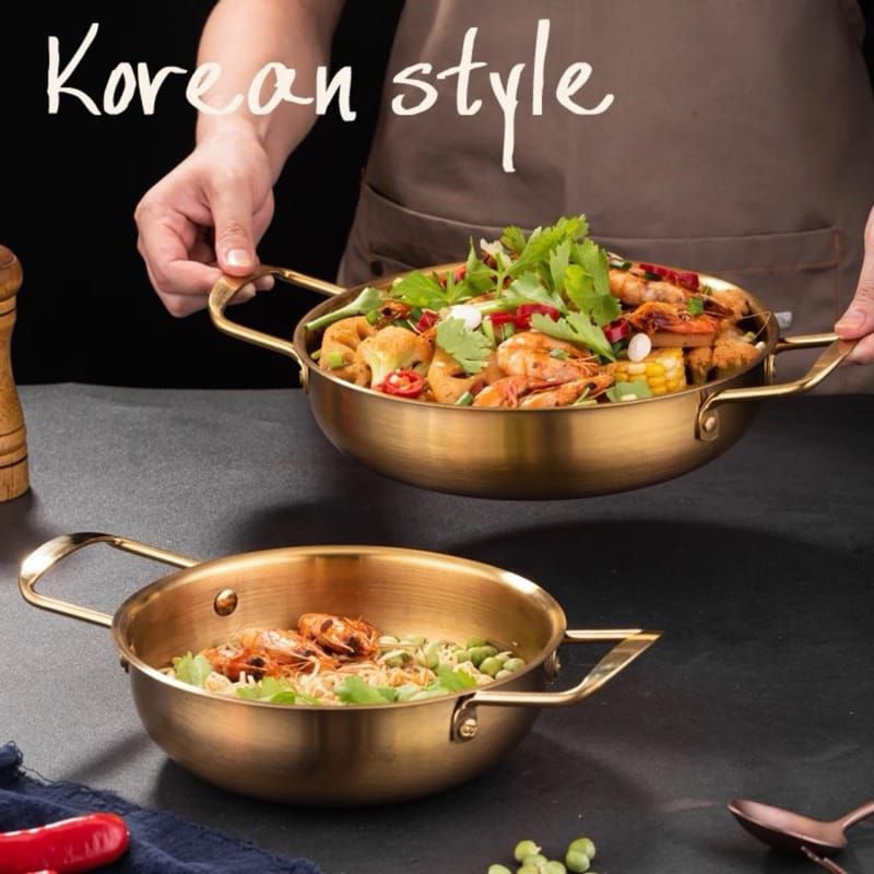 Jual Panci Ramen Korea Premium Gold / Ramyun Noodle Pot Stainless Steel ...