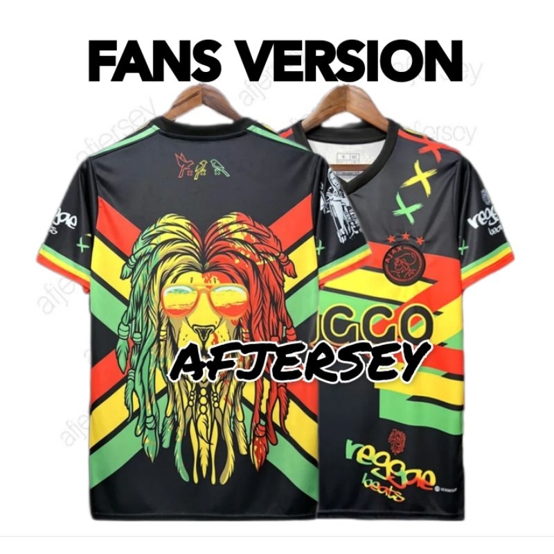 Jual FANS Jersey Sepak Bola Ajaxx Bob Marleyy 2024 2025 Baju Home Away ...
