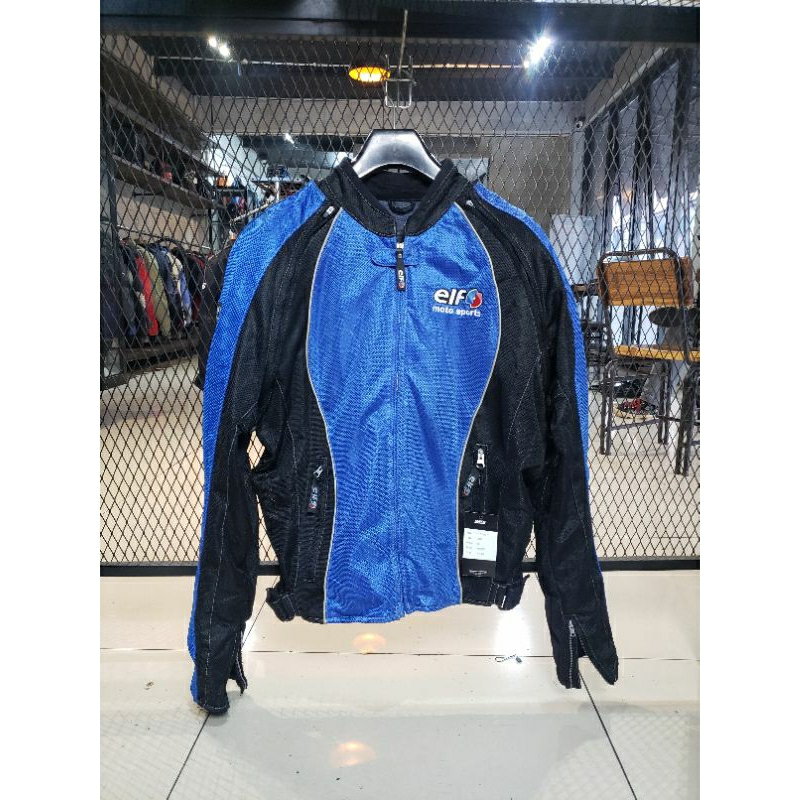 Jual Jaket Motor Elf | Full Blue | BB (65kg-70kg) | Original Elf Jaket ...