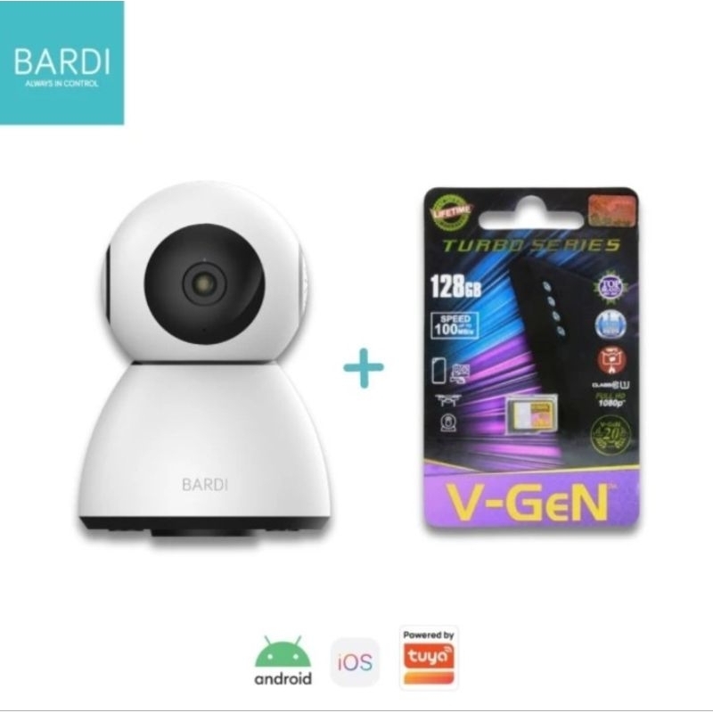 Jual Bardi Smart IP Camera Indoor PTZ + Memori Card 128GB | Shopee ...