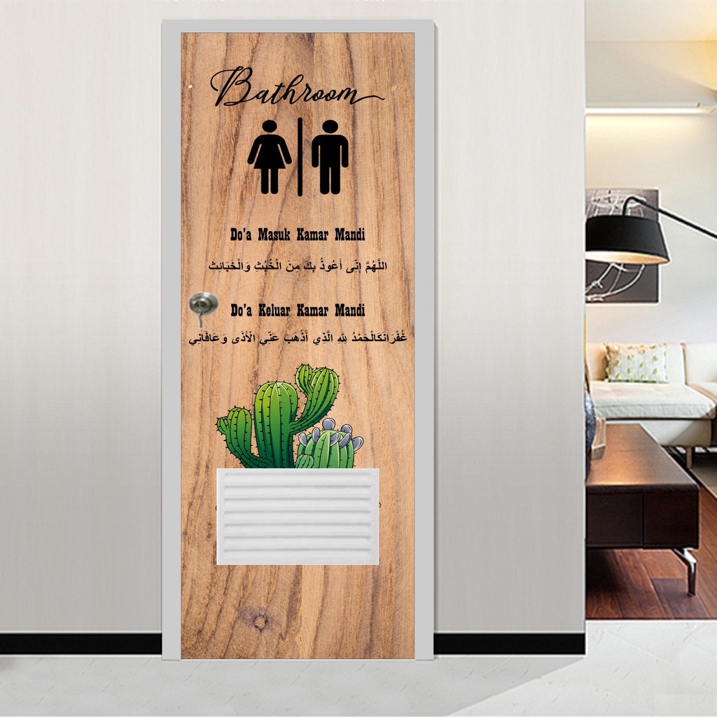 Jual STIKER Pintu Kamar Mandi Motif Aesthetic Sticker Minimalis ...