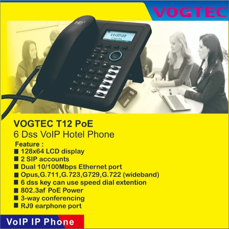Jual Vogtec SIP Hotel Phone POE, 6 DSS Key ,Hotel phone | Shopee Indonesia