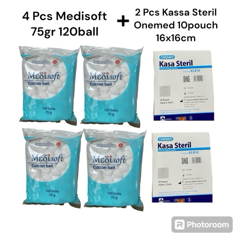 Jual Paket Brojol 4 Pcs Medisoft 120ball 75gr + 2 Pcs Kassa Steril ...