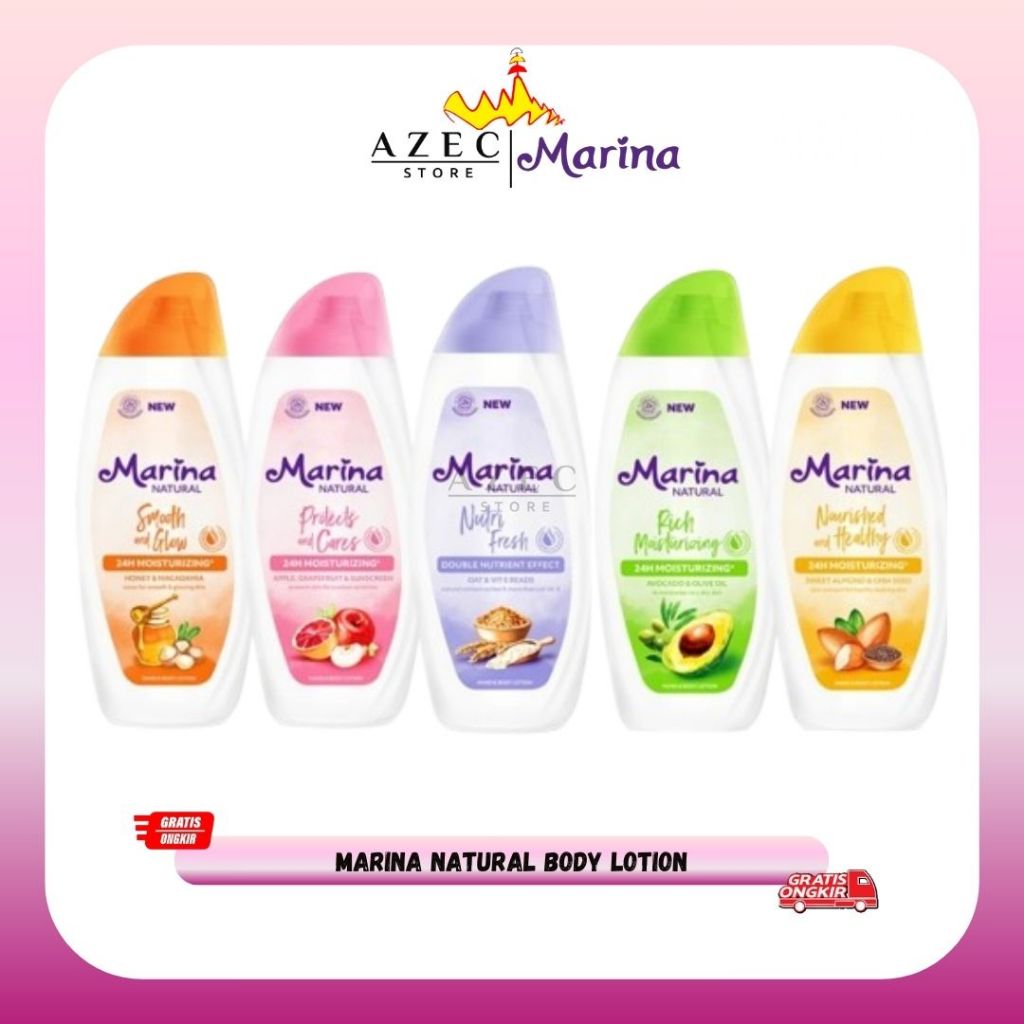 Jual MARINA NATURAL HAND BODY LOTION 190ML | Shopee Indonesia