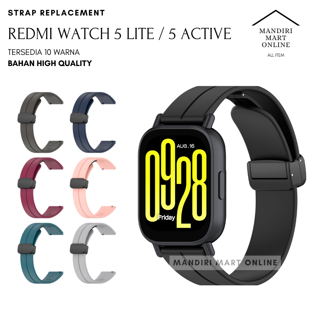 Jual Strap Redmi Watch 5 Active / Redmi Watch 5 Lite Silicone Magnetic ...