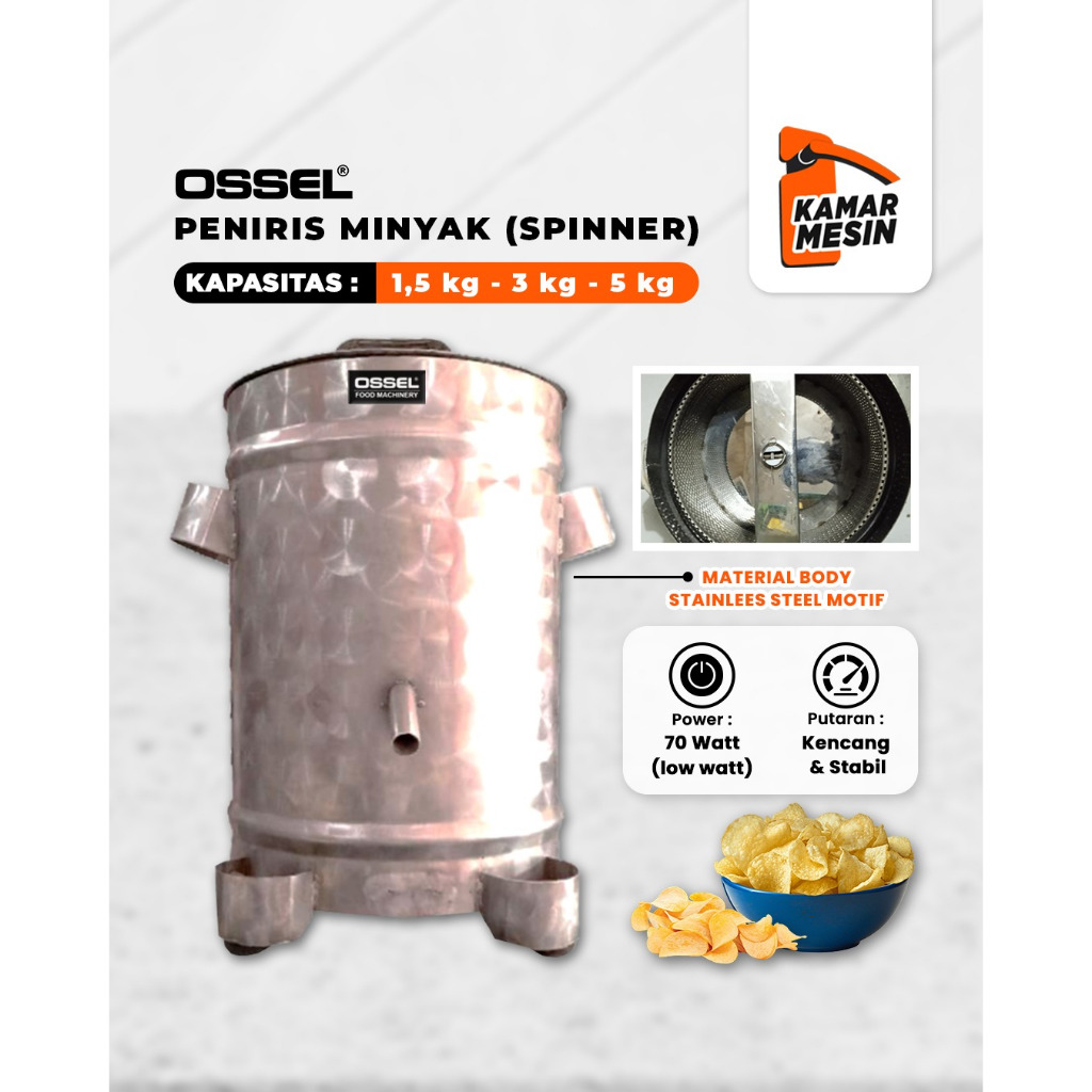 Jual OSSEL Mesin Peniris Minyak Listrik Spinner Minyak Listrik ...