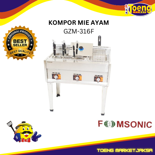 Jual KOMPOR MIE AYAM / GAS FRYER+NOODLE COOKER+KAKI GZM-316F FOMSONIC ...