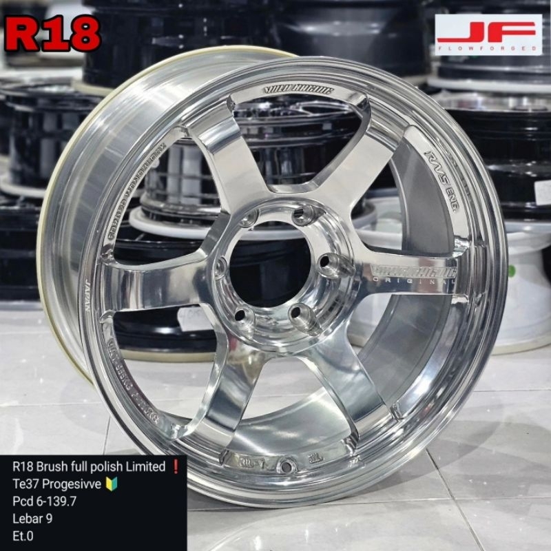 Jual velg te37 progresif ring 18 lebar 9 untuk pajero fortuner hilux strada triton ranger dmax ...