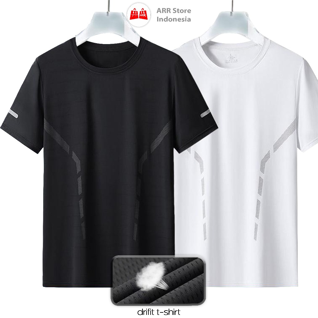 Jual Kaos Dry Fit Pria Baju Kaos Olahraga Mesh Basic Lengan Pendek Kaos ...