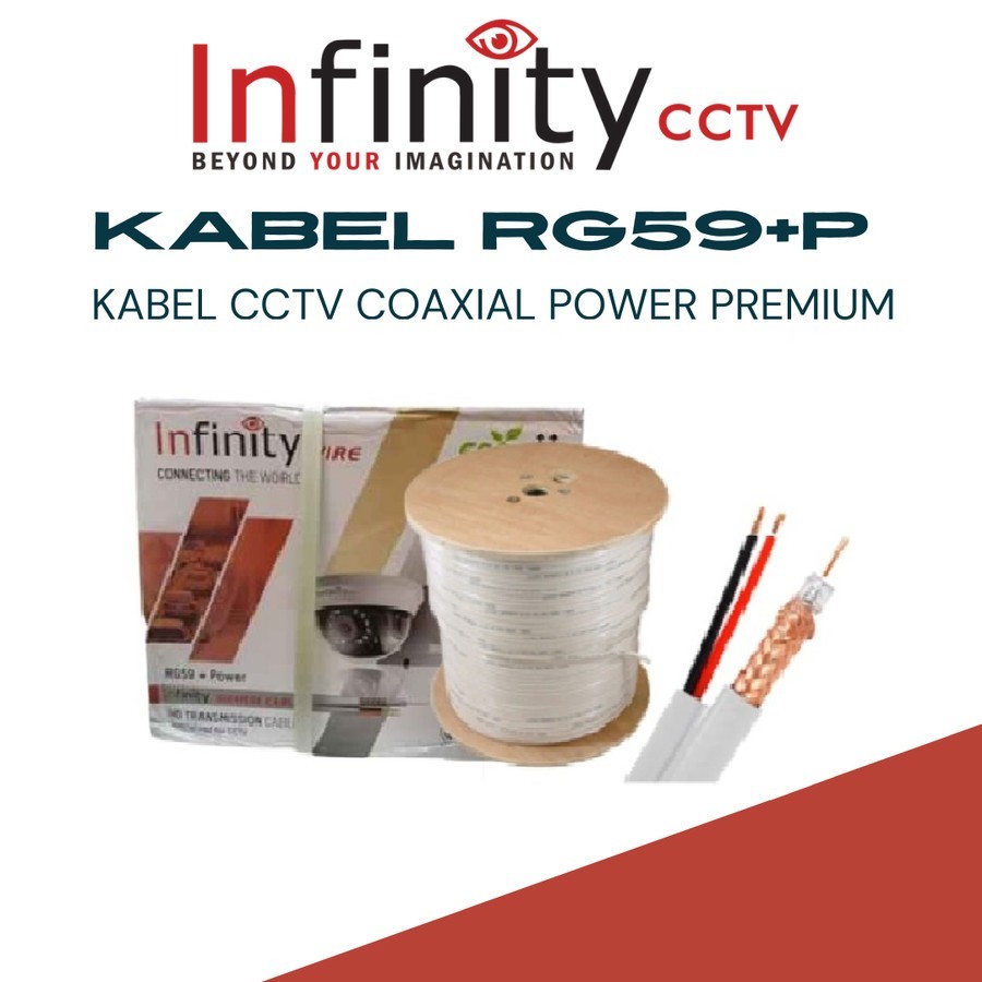 Jual Kabel CCTV Infinity Coaxial RG59 + Power - 100 Meter | Shopee ...
