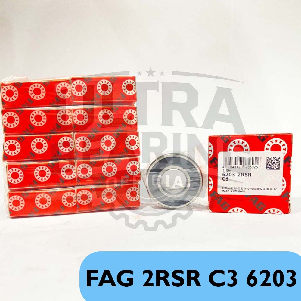 Jual Ball Bearing FAG 6203 2RSR/C3 6203 2RS C3 Original 17x40x12 ...