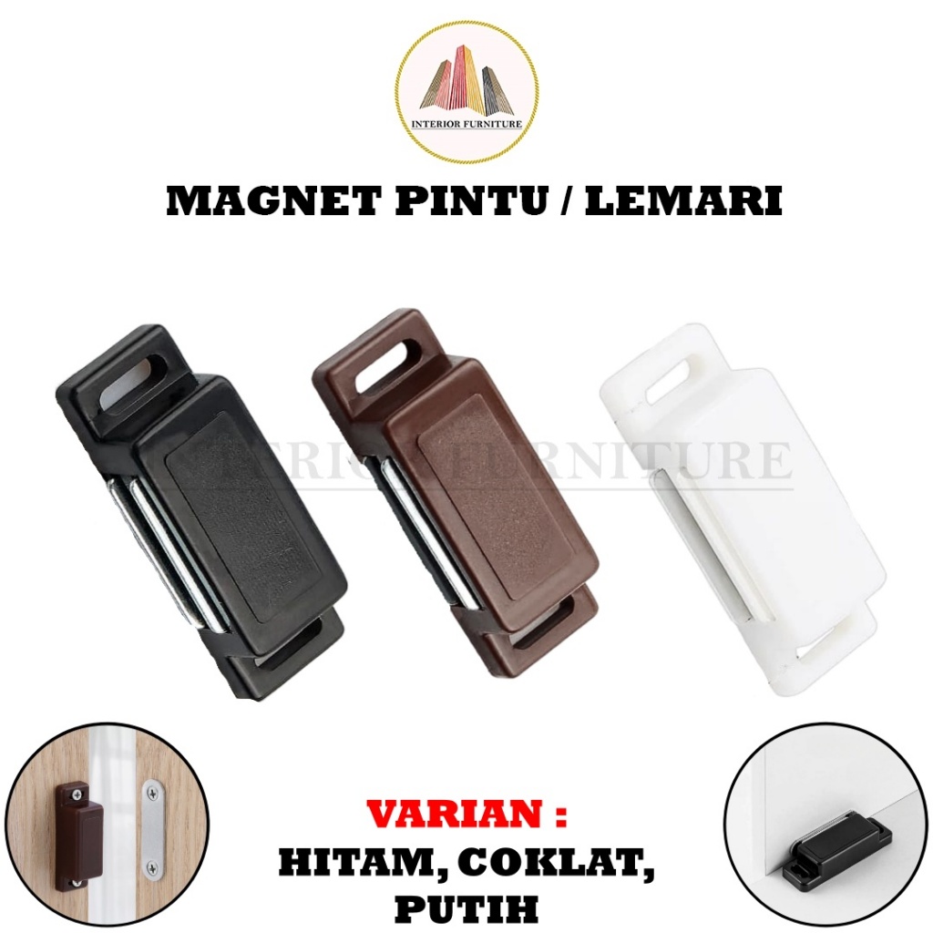 Jual Magnet Pintu Lemari Laci Kotak Coklat Putih Besi / Magnet Pintu ...