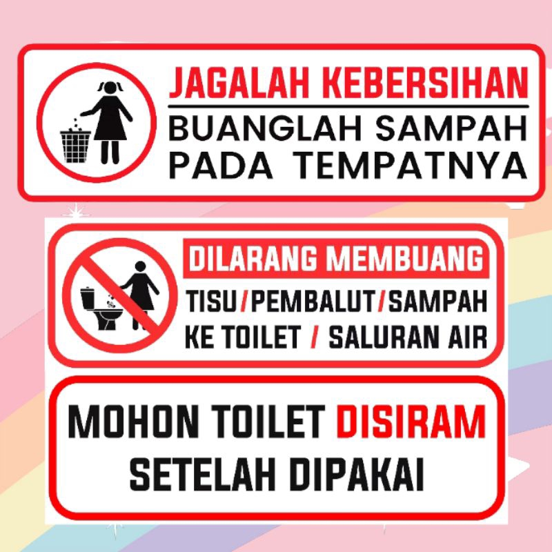Jual stiker jagalah kebersihan TOILET | Shopee Indonesia