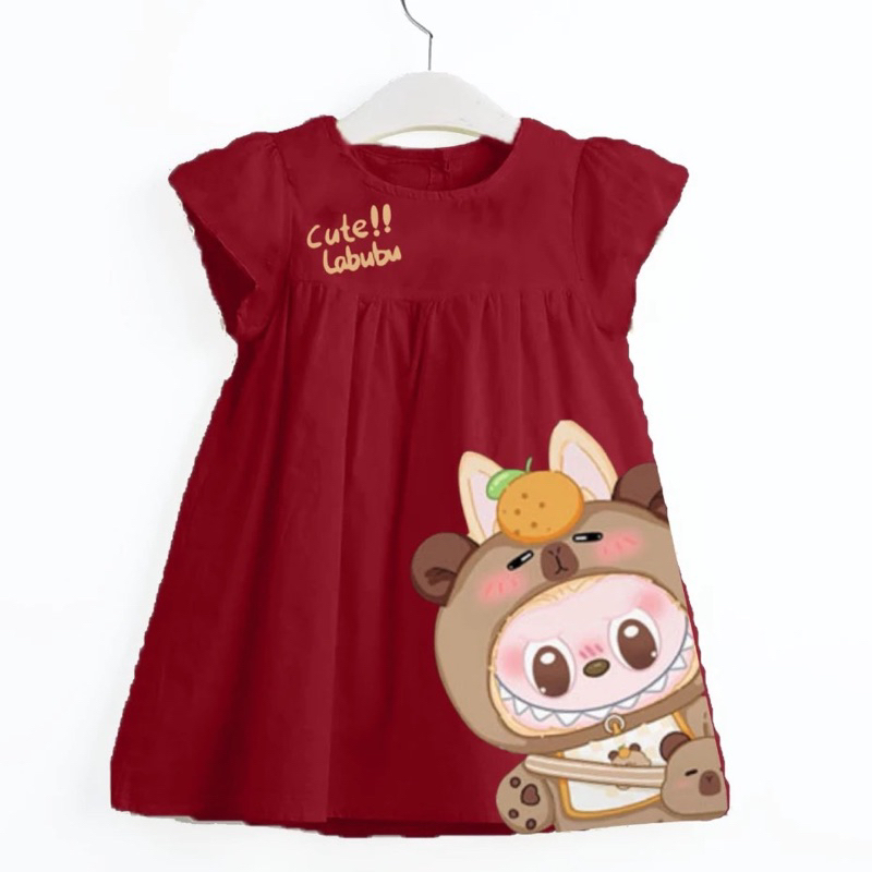 Jual DASTER DRESS ANAK PEREMPUAN BALITA LABUBU NEW USIA 1-4 TAHUN ...