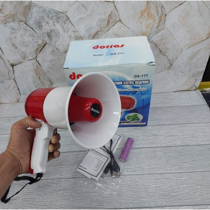 Jual Megaphone elektrik toa Doras DS-777 toa 15watt toa bluetooth alarm ...