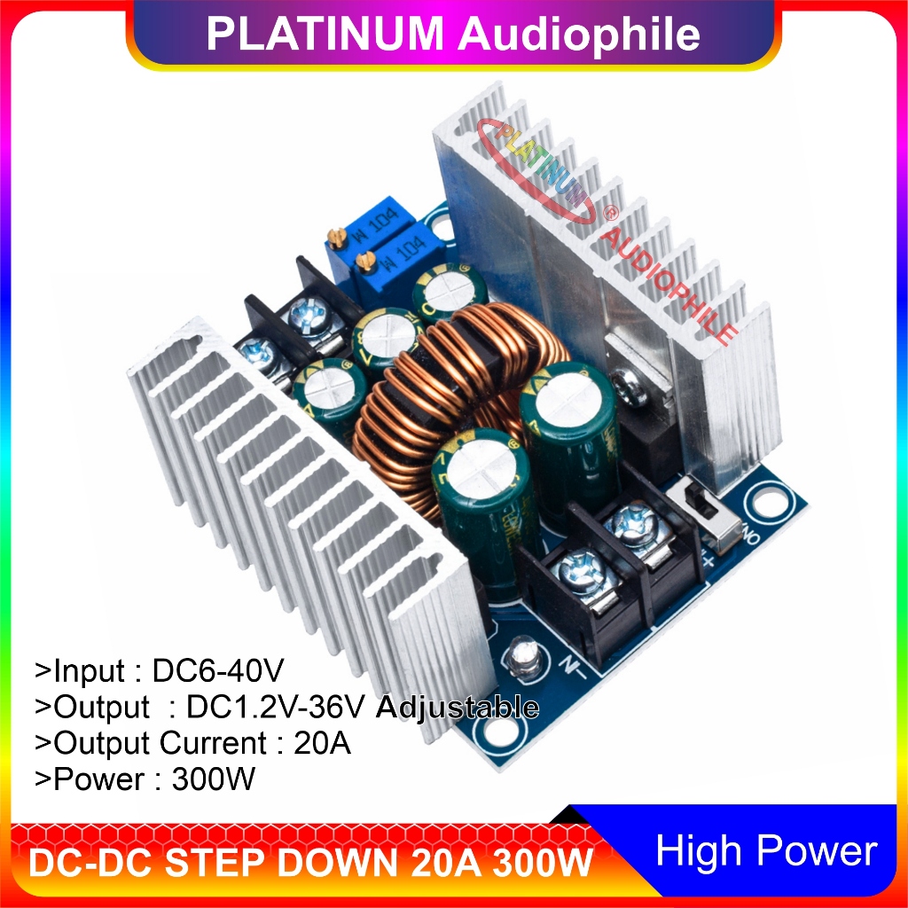 Jual Step Down 20A 300W High Power DC-DC Buck Converter modul + Constant Current SD-20A300W ...