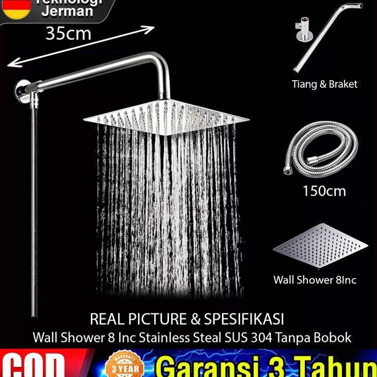 Jual Shower 1 Set Shower Set Paket Lengkap Shower Kotak Full Stainless ...