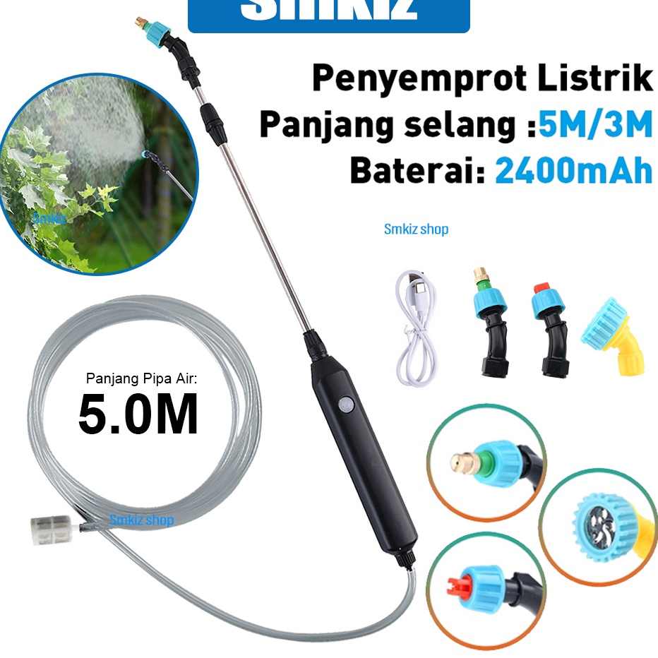 Jual Stik Sprayer Elektrik Penyiram Tanaman Adjustae Nozzle Spray ...