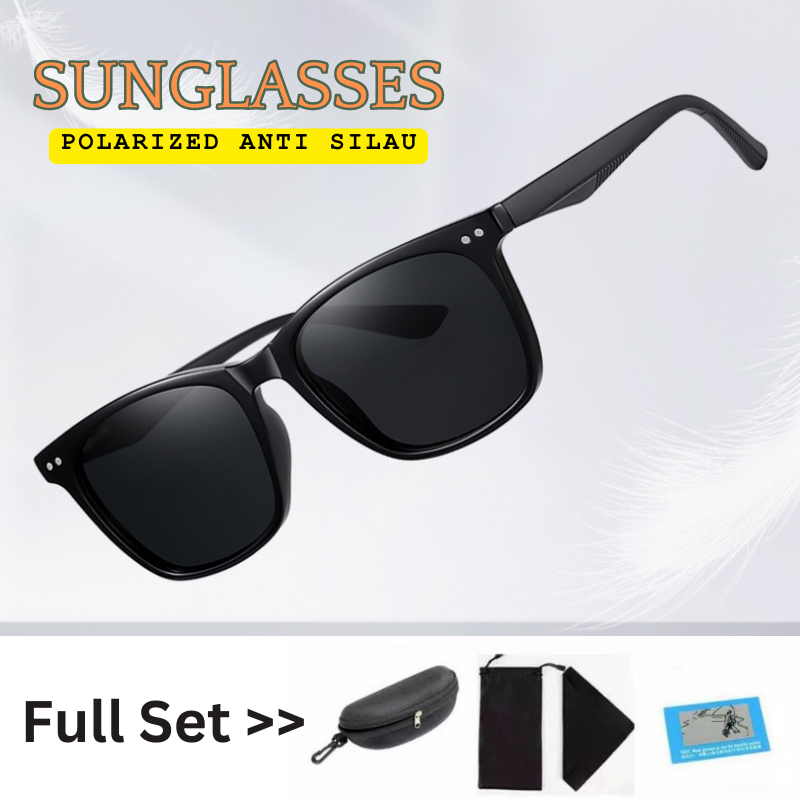 Jual Kacamata Polarized Hitam Polaris untuk Pria Wanita, Anti Silau UV400 untuk Mancing, Driving ...