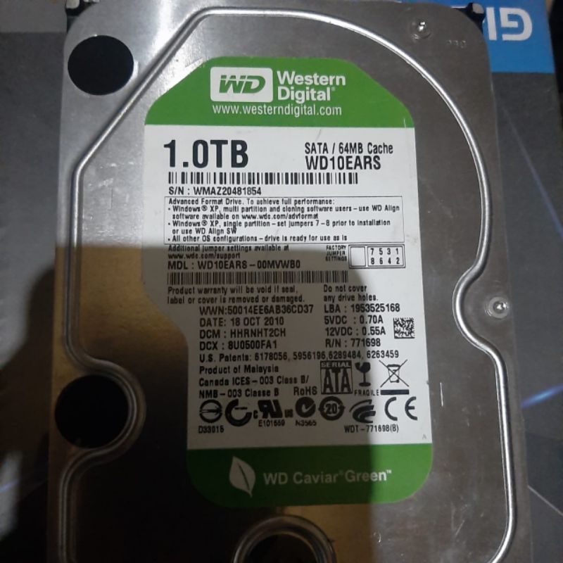 Jual Hardisk HDD PC 3,5" - 1 TB+sudah isi win10 dll - Tinggal pake ...