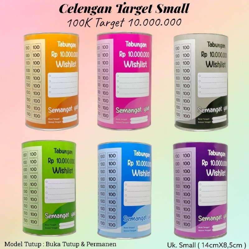 Jual Celengan Target 100k Target 10jt Celengan Target Buka Tutup ...