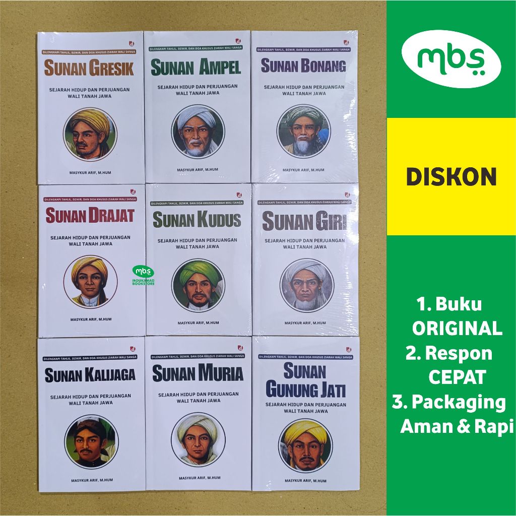 Jual PAKET BUKU SEJARAH HIDUP DAN PERJUANGAN WALI SONGO - Sunan Gresik ...