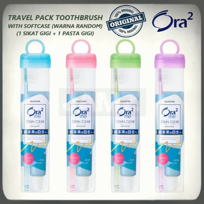 Jual Sikat Gigi Travel Pack Set SUNSTAR Ora2 Me Stain Clear Toothpaste Pasta Gigi Perokok Kopi ...